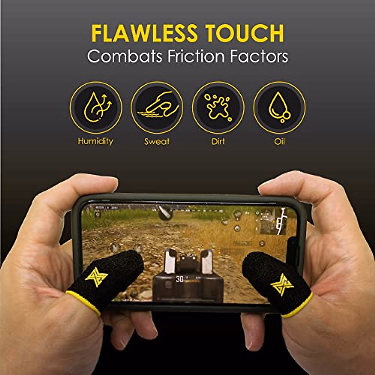 MGC ClawSocks Finger Sleeves for Gaming, Gamer Thumb Sleeves Mobile Gaming Stabilizer Compression Support Sleeve, PUBG Finger Gloves for Gaming Gloves COD Mobile Phone Game Finger Covers Wrap, 6 Pack