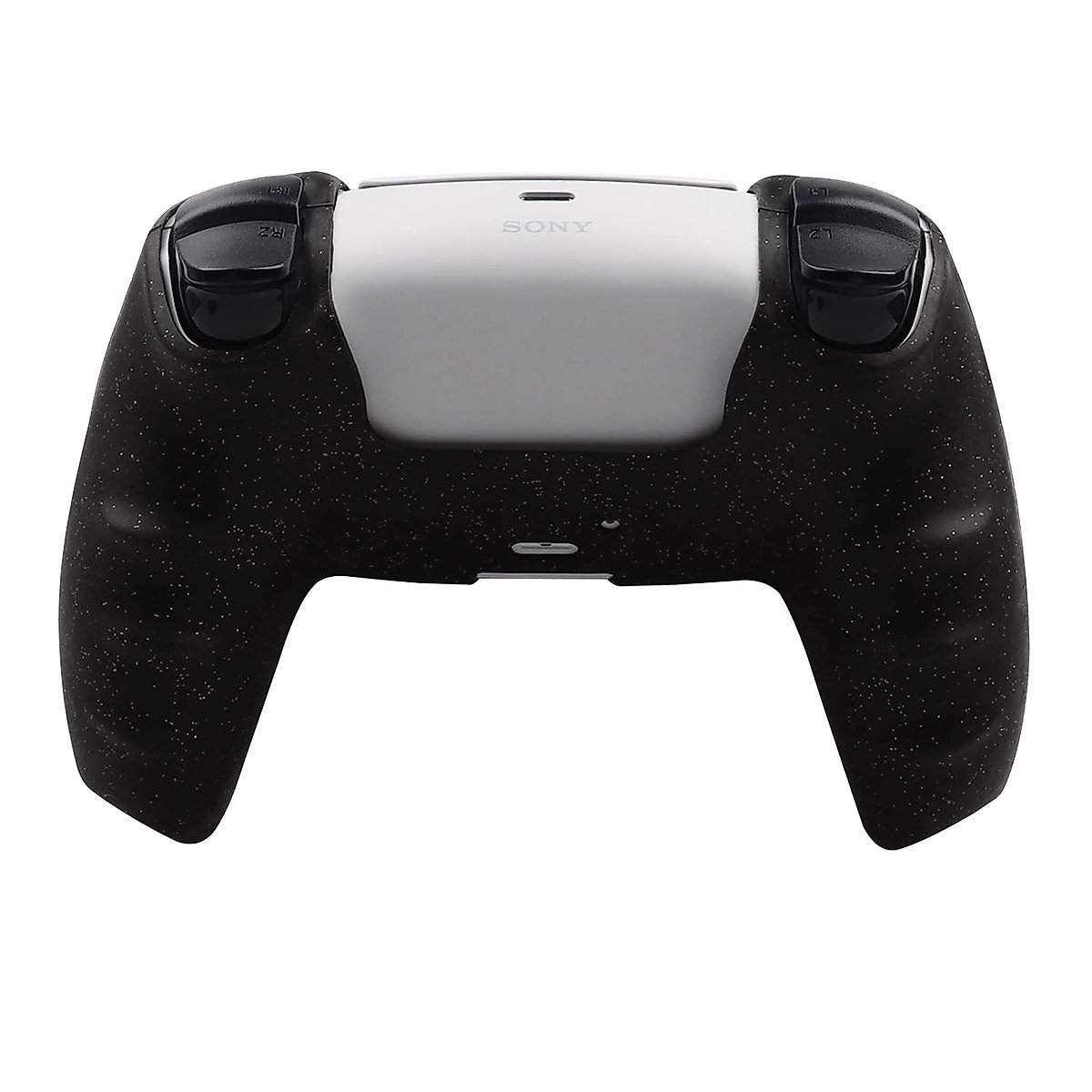 ROTOMOON PS5 Glitter Silicone Controller Skins with 8 Thumb Grips & L2 R2 Trigger Protector, Sweat-Proof Anti-Slip Controller Cover Skin Protector Compatible with Playstation 5 Controller