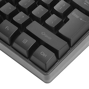 Garsentx RGB Backlit Gaming Keyboard, USB Wired Keyboard with 61 Keys, Easy Connect to Laptop and Desktop, for Home and Office Use, Plug and Play, Wear‑Resistant and Durable, Black
