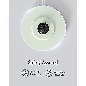 Electric Tea Kettle, Longdeem 1.7L Stainless Steel Water Boiler & Heater, 1500 Watts for Fast Boiling, Auto-Shutoff and Boil-Dry Protection, Cordless Serving with LED Light, Pastel Green