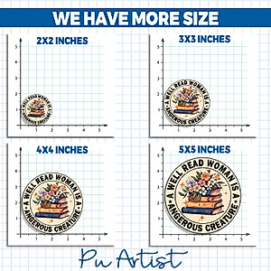 Feminist Sticker Feminism A Well Read Woman is A Dangerous Creature V1 Vinyl Die Cut Sticker for Car Laptop Phone Water Bottle Guitar Helmet Gift Idea Merchandise Decor Decal Stuff