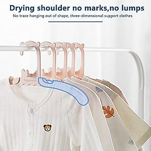 Truelux Baby Hangers for Nursery Closet (Pack of 20, Green),Adjustable Kids Hangers with 20 Clips for Infant Children Toddler,Non-Slip Childrens Clothes Pants Hangers for Boy Girl