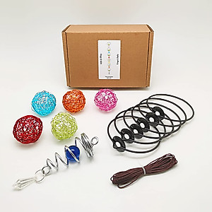 Tillandsiart Air Plant Hanger (Rings & Balls Tillandsia Air Plant Hanging Planter Set) A Unique DIY Kit for You to Hang Air Plants Indoors or Outdoors - Air Plants Not Included.