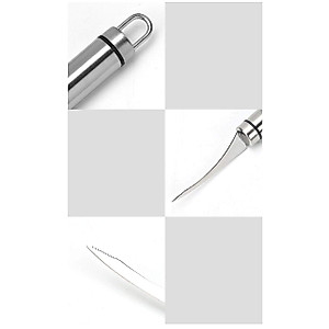 WOIWO 1 PCS Stainless Steel Shrimp Opener to Remove Shrimp Line Knife Cleaning Shrimp Line Profile Fish Belly Knife Shrimp Opener Shrimp Stripper Kitchen Tools