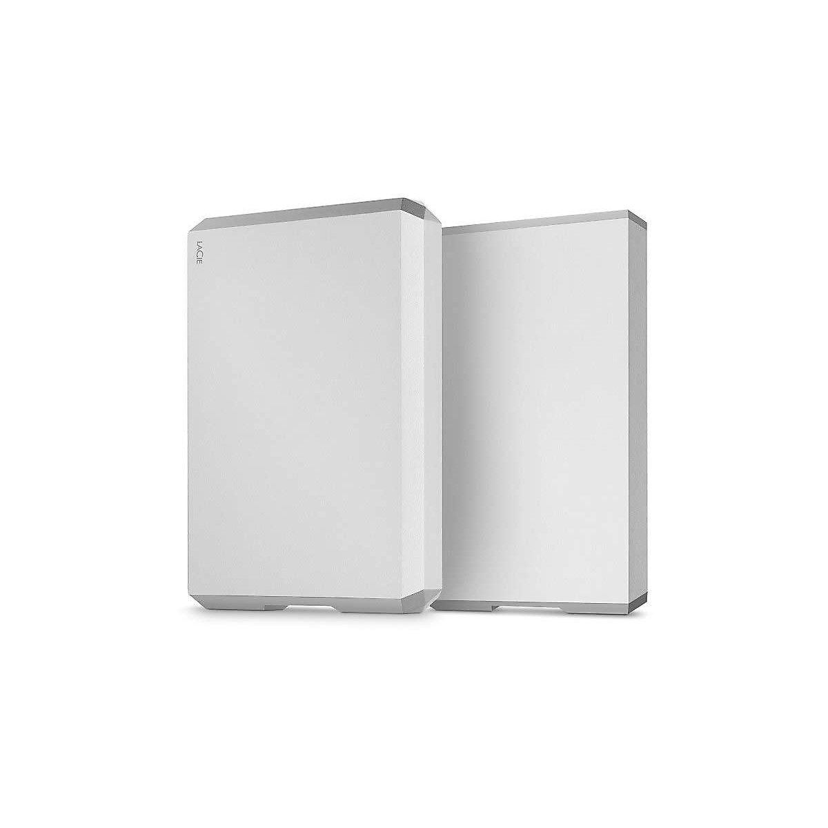 LaCie Mobile Drive, 4 TB , External Hard Drive HDD – Moon Silver, USB-C USB 3.0, With Rescue Services (STHG4000400)