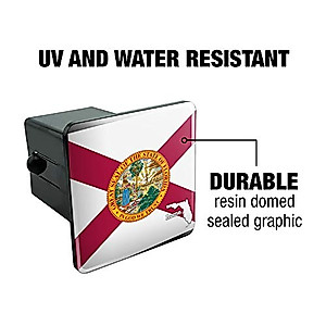 GRAPHICS & MORE Florida FL Home State Flag Officially Licensed Tow Trailer Hitch Cover Plug Insert 2"