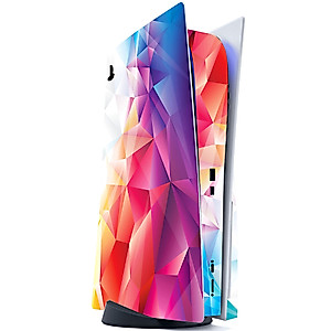 PlayVital Dazzling Prism Full Set Skin Decal for PS5 Console Disc Edition, Sticker Vinyl Decal Cover for PS5 Controller & Charging Station & Headset & Media Remote