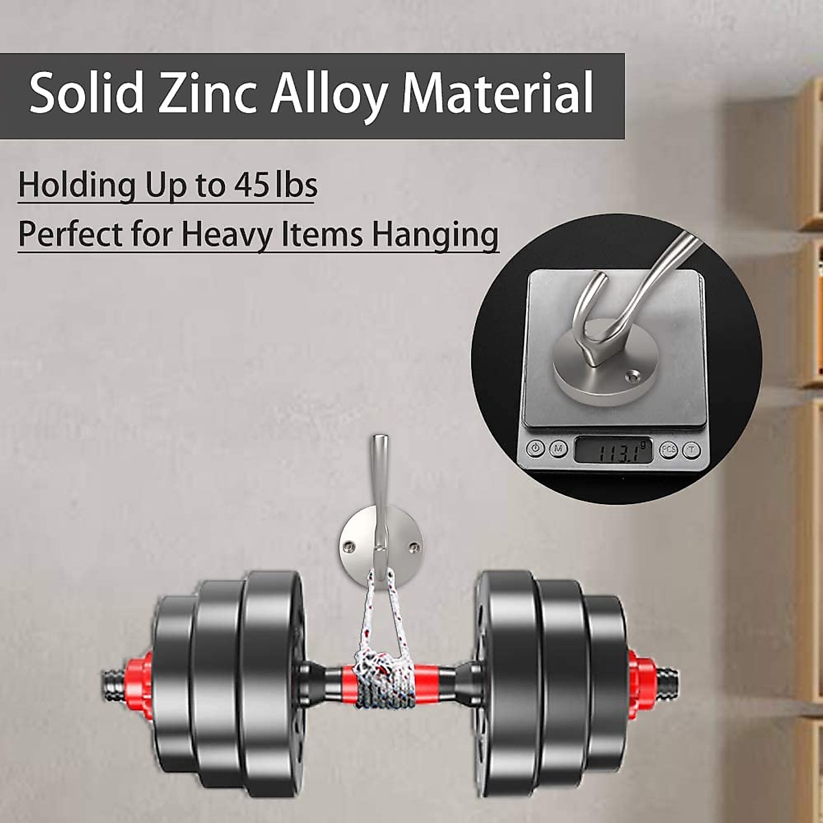 ZUONAI Coat Hooks 8 Pack Bathroom Hooks for Wall Robe Hook Decorative Metal Clothes Hooks for Hanging Coats and Hat Hooks Towel Hooks for Bathrooms