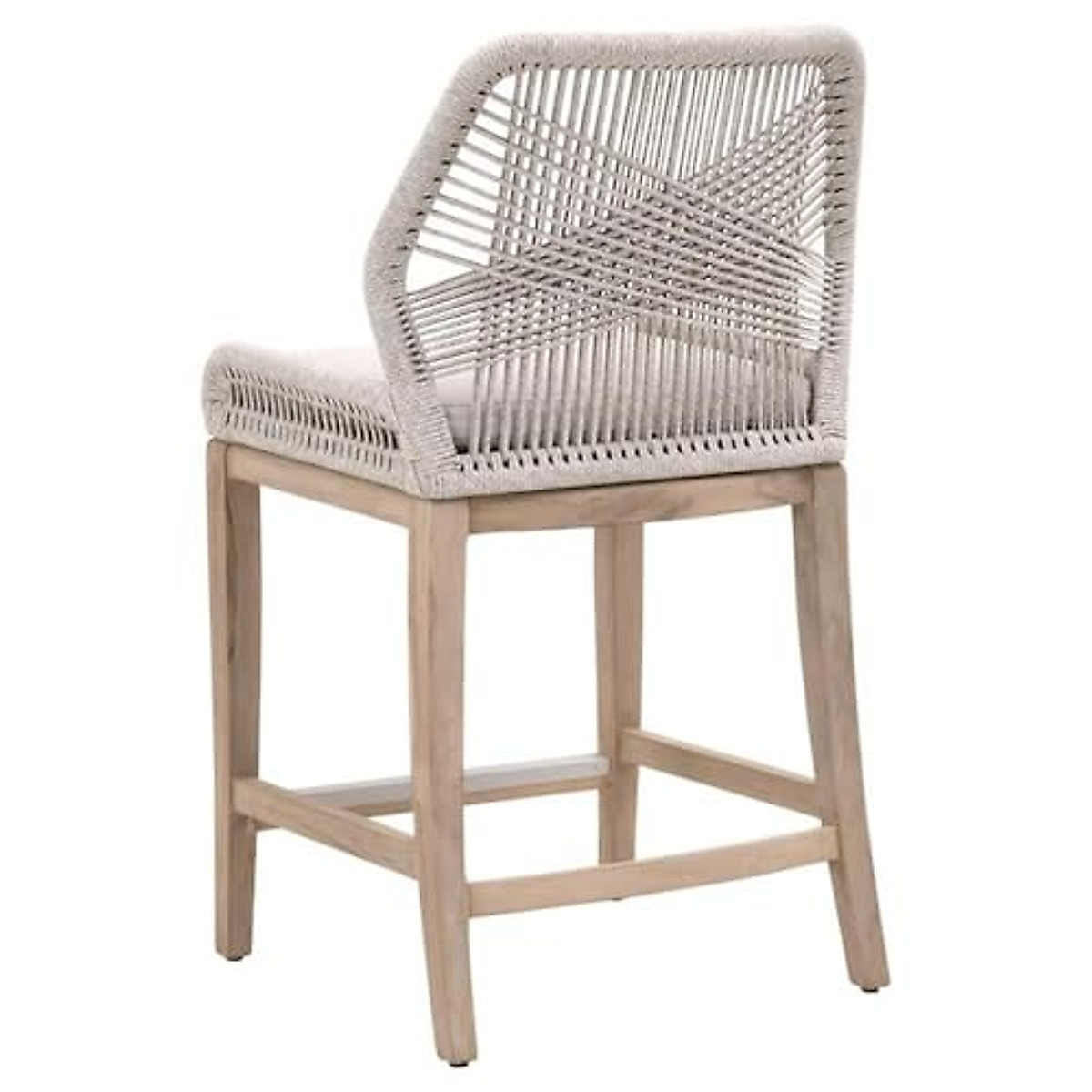 Star International Furniture Woven Loom 26" Fabric Outdoor Counter Stool - Gray