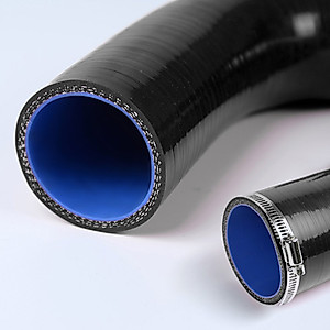 G-PLUS Silicone Radiator Hose Compatible with 1993-1998 Toyota Supra JZA80 NA NON Turbo 2JZ-GE Black