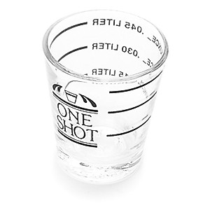 Fox Run Measurment Shot Glass, 2 x 2 x 2.25 inches, Clear, 1 Count (Pack of 1)