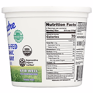 ALEXANDRE FAMILY FARMS Organic Plain A2 Low Fat Yogurt, 24 OZ