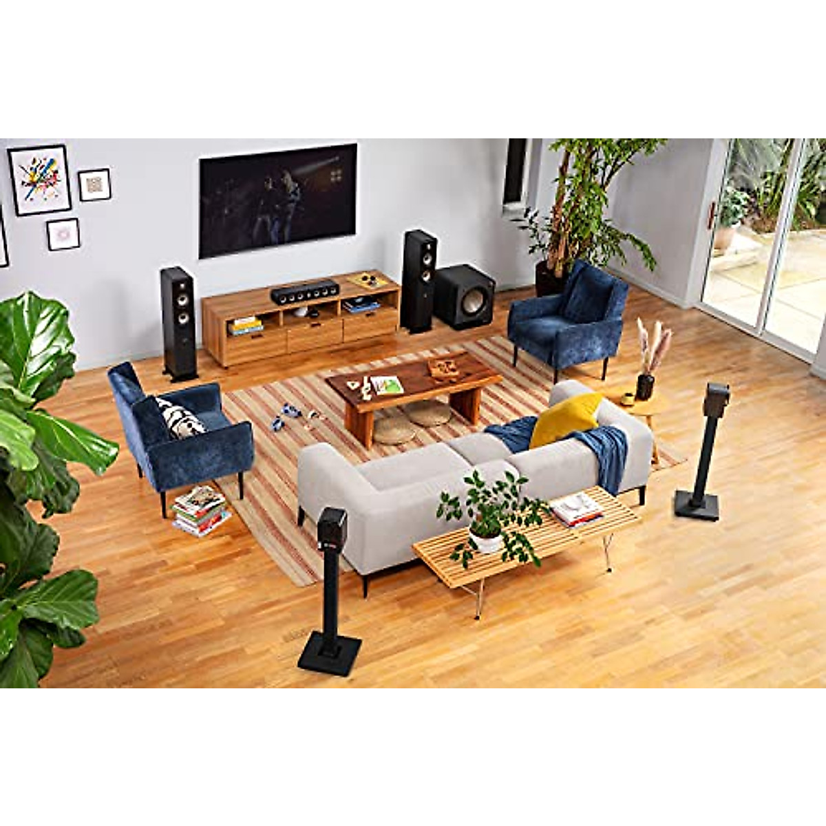 Polk Signature Elite ES20 Bookshelf Speaker - Hi-Res Audio Certified, Dolby Atmos & DTS:X Compatible, 1" Tweeter & 6.5" Woofer, Power Port Technology for Effortless Bass (Pair, Stunning Black)