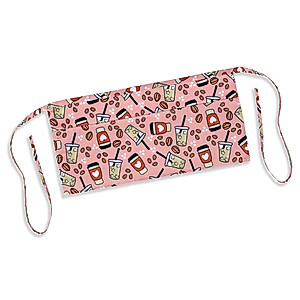 Plum Hill Coffee Server Waist Apron - Waitress Apron with 3 Pockets - Cute Half Apron for Baristas Cleaning Vendors and Teachers - Waitress Accessories