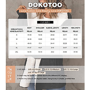 Dokotoo Womens Winter Warm Long Sleeve Open Front Fleece Jacket Stand Collar Sherpa Lined Outerwear Fashion Thicken Faux Suede Coats Jackets for Women 2024,XL,Khaki