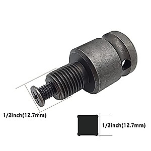 PATUOPRO 1.5-13mm Keyless Drill Chuck Metal Heavy Duty 1/2''-20UNF with SDS-Plus Shank 1/4" Hex Shank 1/2” Socket Square Wrench Adapter for Impact Wrench, Electric Drill, Hammer Drill