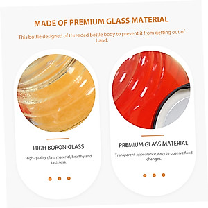 YARNOW 6pcs Honey Bottle Household Bottles Sauce Jars with Lids Kitchen Accessories Storage Bottles Mel Dispenser Portable Mel Bottles Glass Mel Bottles Salad Dressing Bottles