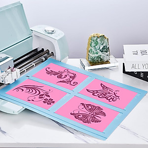 2PCS Card Mat 2x2 for Cricut Explore & Maker Series Crafting Machines, Non-Slip 4-in-1 Craft Mat, Reusable Craft Cutting Mat, Create Four Cards Simultaneously