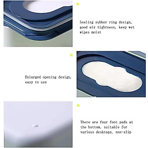 SherryJerryGarry 2 Pack Wipes Dispenser, Baby Diaper Wipes Case with Lids, Wipe Holder for Baby & Adult, Wipe Container with Sealing Design, Keeps Wipes Fresh Non-Slip, Easy Open/Close