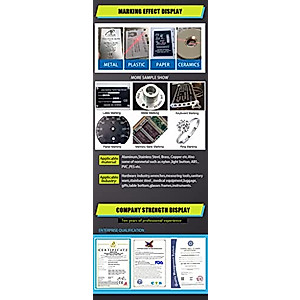 30W JPT Fiber Laser Engraver Machine for Metal Vertical Fiber Laser Engraving Marking Machine with 175×175mm Lens