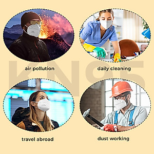 KN95 Face Mask Disposable Adults - 100 Pack Adjustable KN95 Mask 5 Layer Protection Breathable Comfortable Respirator Women Men KN95 Face Mask Individually Wrapped