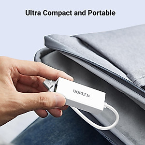 UGREEN Ethernet Adapter USB to 10 100 Mbps Network Adapter RJ45 Wired LAN Adapter for Laptop PC Compatible with Nintendo Switch Wii Wii U MacBook Chromebook Surface Windows macOS Linux White