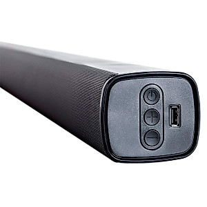 Monoprice SB-100 2.1-ch Soundbar - Black & Universal Soundbar Bracket with Adjustable Arms, Fits Displays 23in to 65in, Soundbars Up to 33lbs, Black, 139489