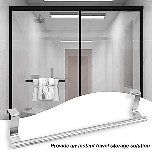 Towel Hanger for Door - Over the Door Hook Rack for Bathroom or Kitchen | Stainless Steel Towel Holder, Space Saving Organizer, Stainless Steel Household Towel Rack, Rustproof No Drilling Towel Hanger