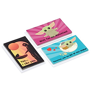 Hallmark Kids Baby Yoda Mini Valentines Day Cards Assortment (18 Classroom Cards with Envelopes)