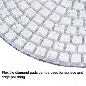 uxcell Diamond Polishing Pad 5-Inch 50 Grits Wet/Dry Grinding for Stone Concrete Marble Countertop Floor 2pcs