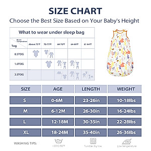 Mosebears Sleep Sack Baby Wearable Blanket with 2-Way Zipper,2.5 TOG Cotton Sleep Sack Unisex (Red Fox, 18-24 Months)