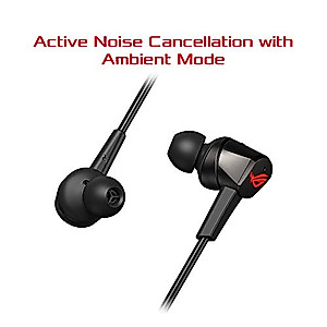 ASUS ROG Cetra in-Ear Gaming Headphones with Active Noise Cancellation (ANC), 10mm ASUS Essence Drivers and USB-C Connector for PC, PS4, Mobile and Nintendo Switch