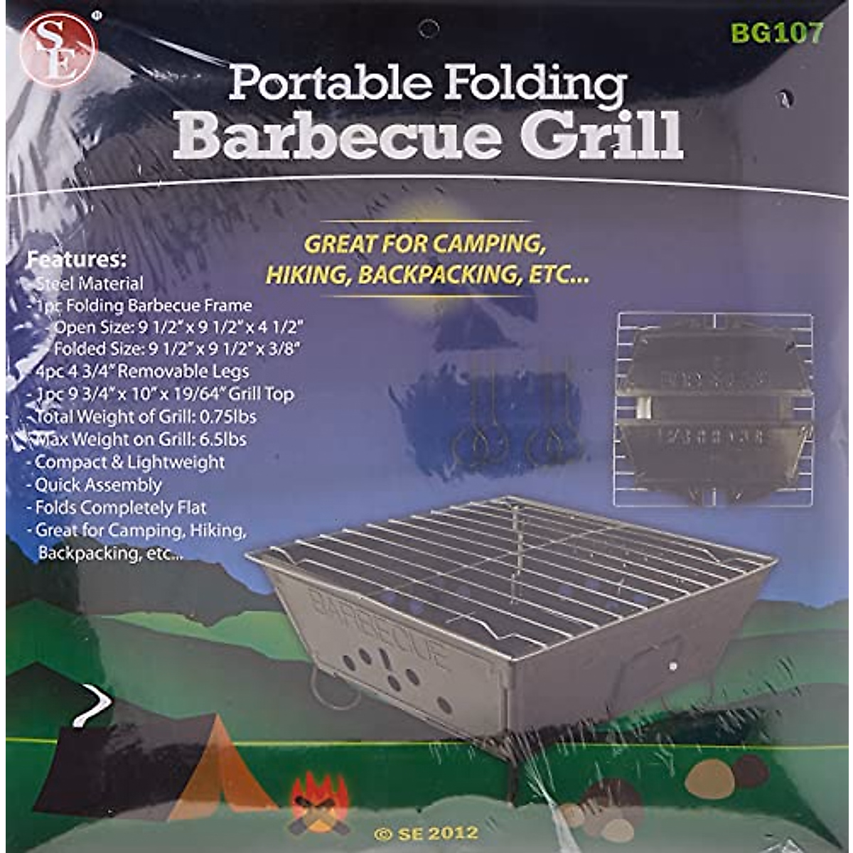 SE Portable Folding Barbecue Grill - BG107