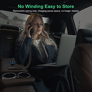 Arkidyn Coiled USB-C to Lightning Cable, MFi Certified Retractable USB C iPhone Charger Cord Charging Cable Compatible with iPhone 14 13 12 11 Pro Max XR XS X 8 7 6 Plus 5 SE