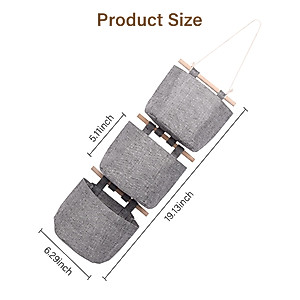 2 Pack Wall Hanging Storage Bag , with 6 Pockets Multi-Function Storage PINK