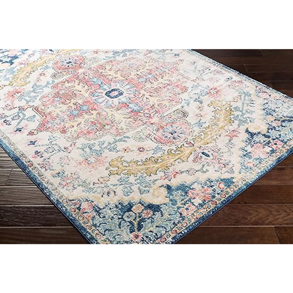 Livabliss Odelia Vintage Bohemian Area Rug,5'3" x 7'3",Garnet/Navy