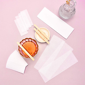 800 Pieces Wax Strips Non-woven Waxing Strips Hair Removal Waxing Strips Body and Facial Wax Strips Cold Wax Strips Wax Ready-Strips for Facial Arms Legs Armpit Hair Eyebrow and Bikini, 2 Sizes