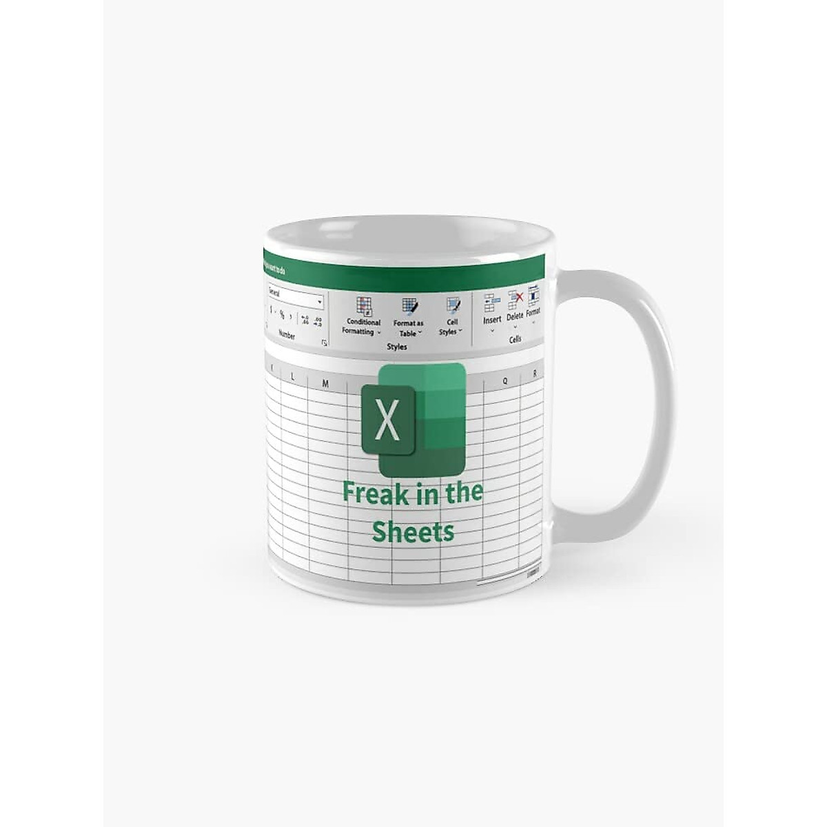 Freak In The Sheets Excel Spreadsheet Mug, Funny Spreadsheet Excel Mug, Gifts For Women Men, Accountant Mug, Christmas Birthday Cup 11 Oz White