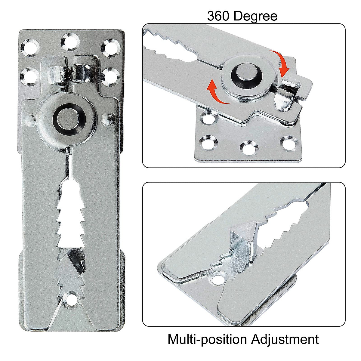 MNKNENG 4 Pack Sectional Couch Connectors Heavy Duty Steel Couch Connecting Clamp Interlocking Sofa Linker, Universal Sectional Clips Sofa Connection Bracket Hooks Buckle for Sliding Sofas