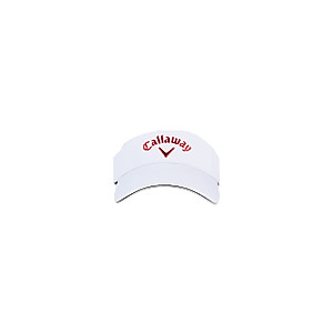 Callaway Unisex Adult High Crown Visor, White/Fire
