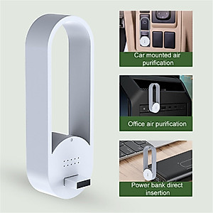 USB Air Purifier Air Cleaner for Home and Bedroom Quiet Sleep Mode Air Cleaner Pets Hair for Compact Portable Air Purifiers for Kitchen and Office