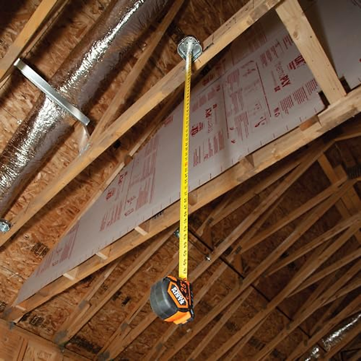 Klein Tools 9216 Tape Measure, Heavy-Duty Measuring Tape with 16-Foot Double-Hook Double-Sided Nylon Reinforced Blade, with Metal Belt Clip