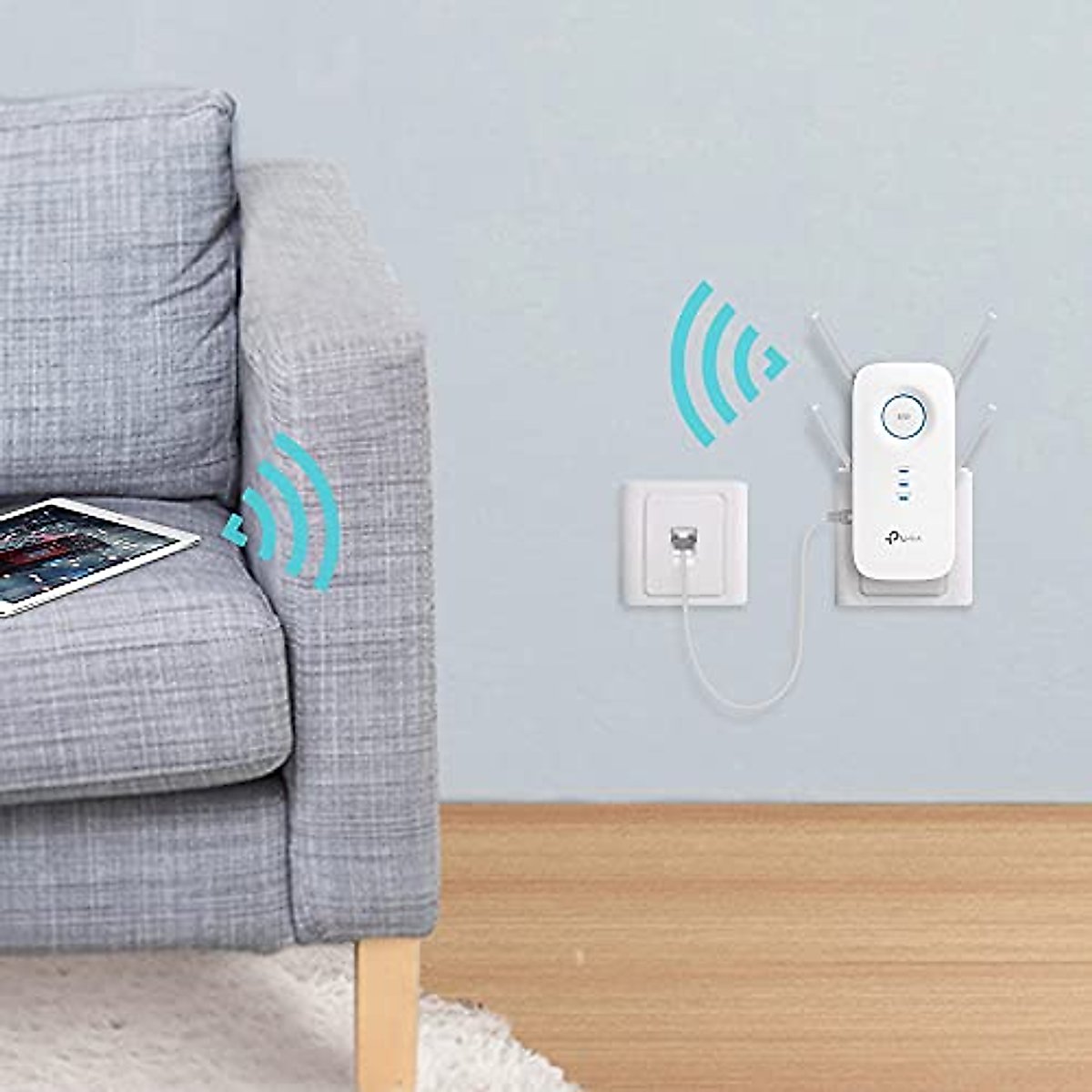 TP-Link AC2600 WiFi Extender(RE650), Up to 2600Mbps, Dual Band WiFi Range Extender, Gigabit port, Internet Booster, Repeater, Access Point,4x4 MU-MIMO