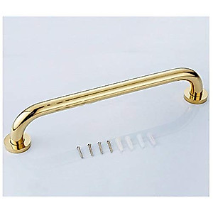 CRODY Bath Wall Attachment Handrails Grab Bar Rails Grab Bar for Bathroom, Shower Room Wall Towel Rack Polished Rubbed,Bronze Handrail Toilet Elderly Safety Non-Slip Handle Assisting Disabled People G