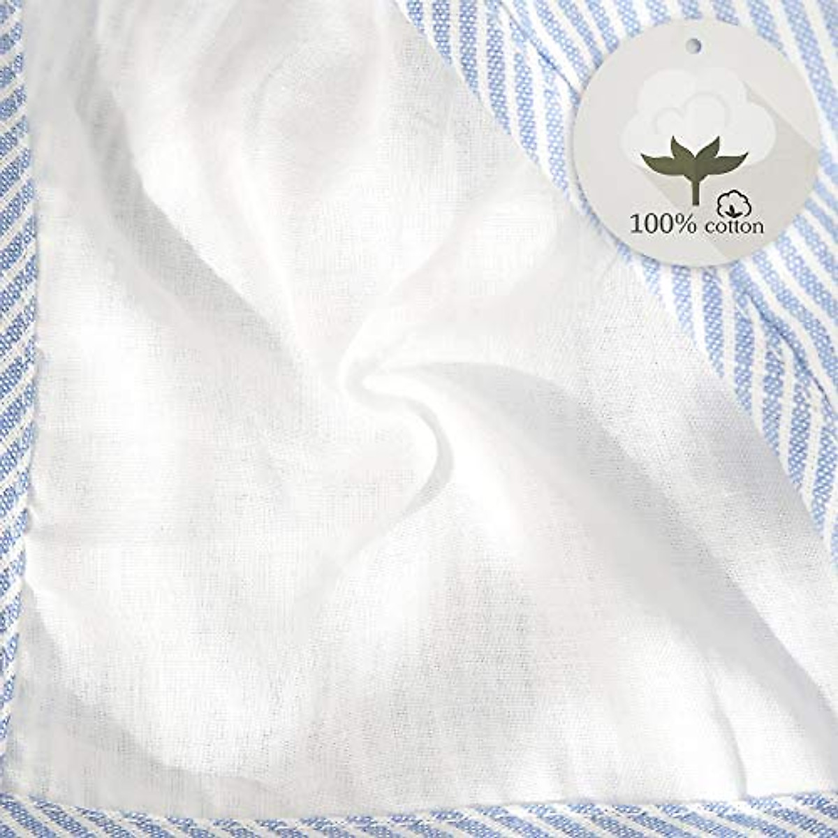 JELLYTREE Baby Hat Bonnet Muslin Lined Soft Cotton Toddler Boys Fashion Natural Cap Baby Bear Infant Beanies, Beige+Green_S