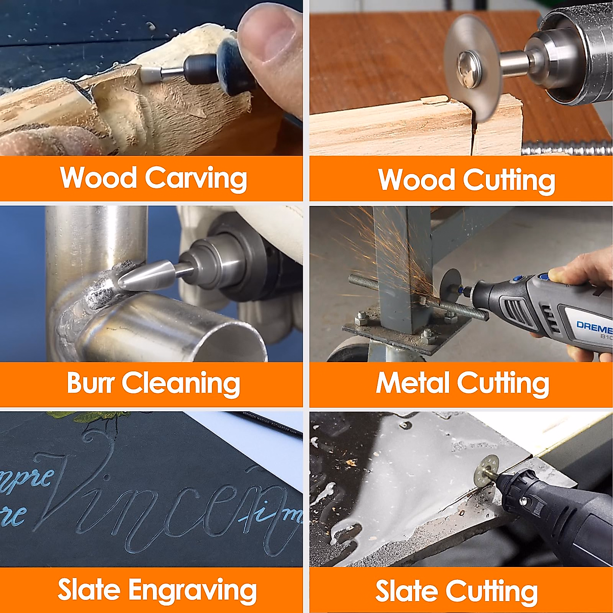 Cocew 49pcs Cutting Wheels Set for Dremel Rotary Tool,5pcs HSS Circular Saw Blades,10pcs Resin Cutting Discs,4pcs Diamond Cutting Wheels,10pcs Sanding Drum,10pcs Carbide Rotary Bur for DIY Carving