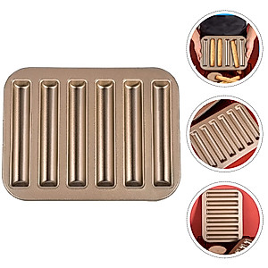 LIFKOME Biscuit Stick Baking Tray Carbon Steel Breadstick Biscotti Ladyfinger Small Muffin Cupcake Tin Tray