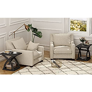 ChooChoo End Side Table, Modern End Table with Storage Shelf, X-Design Side Table Living Room (Black)…