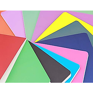 Zegrox A5 Colorful Blank Sketchbook Unruled Journal Pack Planner with Unlined Paper,Thick Blank Journal -60 Pages, 12 Pack (Blank)