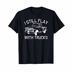Funny Truck T shirt Hot Rod Car Show Antique Tire Guy Man Go T-Shirt